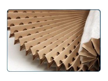 Médias carton ondulés pour peinture et colle - Filtre carton plissé media